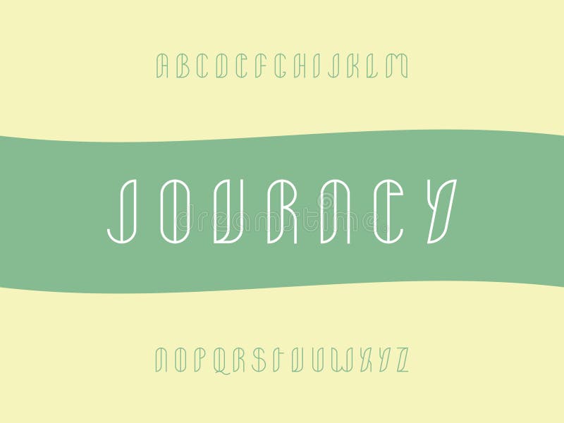 Journey Font. Vector Alphabet Stock Vector - Illustration of smart ...