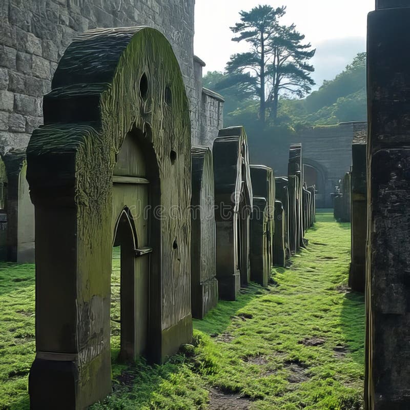 A Journey through Time Exploring Ancient Stone Tombstones and Ruinous ...