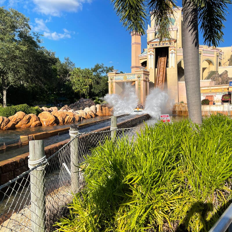The Journey To Atlantis Roller Coaster Water Ride at SeaWorld Editorial ...