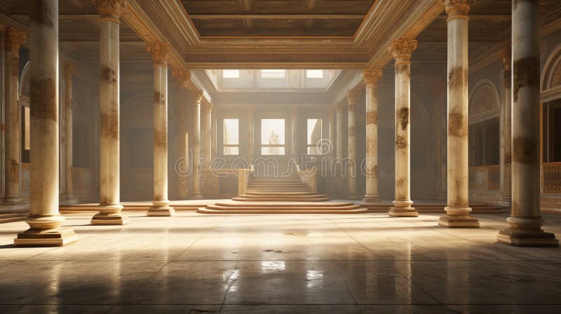 Journey To the Past: Exploring an Opulent Roman Domus of Yore Stock ...