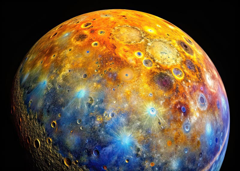 Unveiling Mercurys Cratered Surface a Stunning AIGenerated Image of the ...