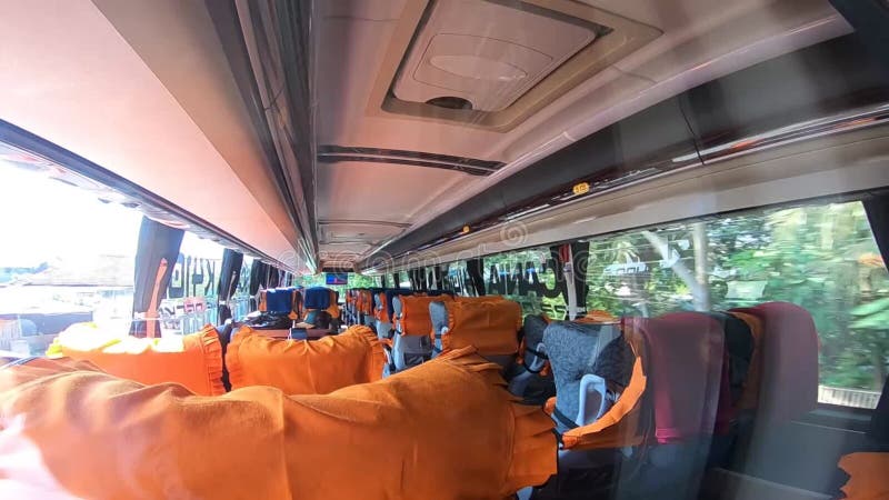 Journey by Transport System Intercity Bus in Java Island Stock Footage ...