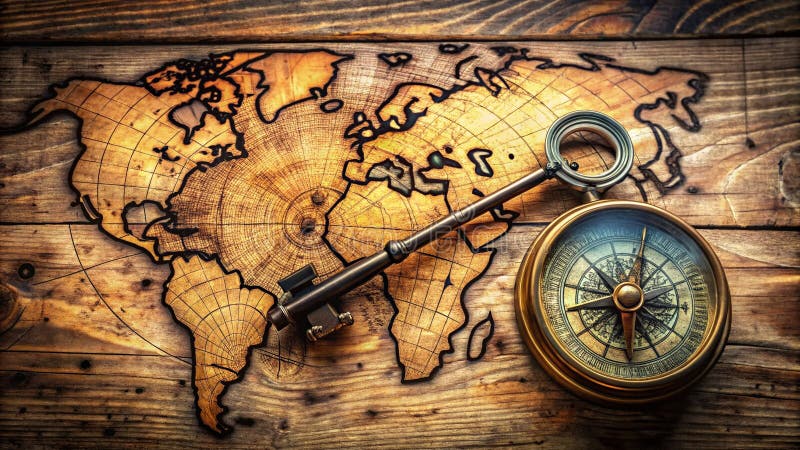 A Journey Unveiled Double Exposure Photography of a Detailed Map ...