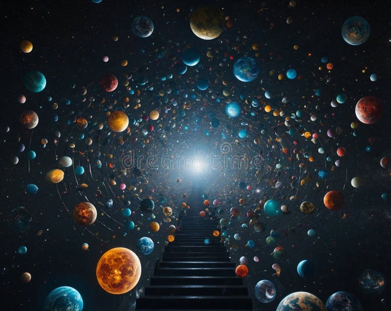 Journey through the Vast Realms of the Multiverse Stock Photo - Image ...