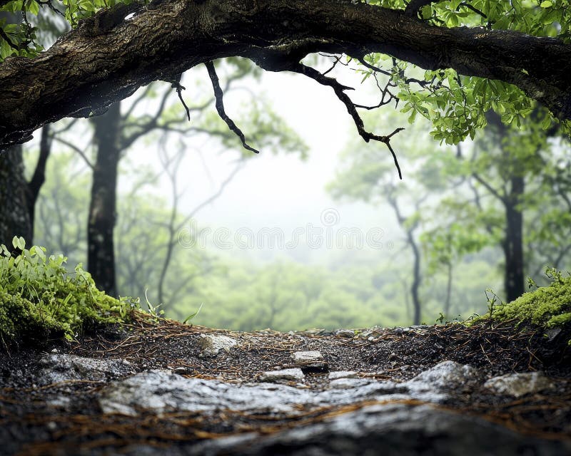 Journey through a Verdant Realm, Where Sunlight Filters through the ...