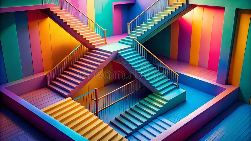Infinite Staircase Soars through Impossible Isometric Architecture an ...