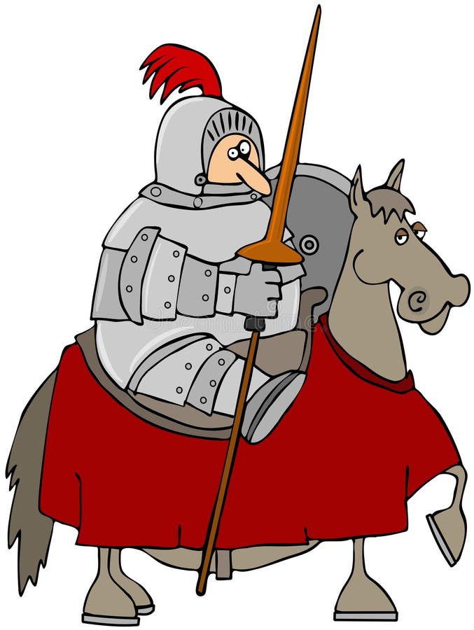Jousting Knight stock illustration. Illustration of knight - 22602112