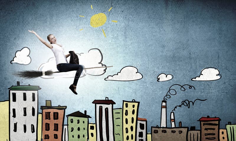 Joven Descuidada Tirando a La Calle Ilustración del Vector ...