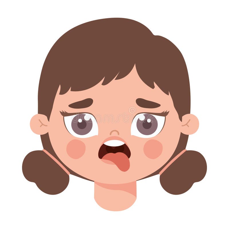 Jovencita con asco ilustración del vector. Ilustración de vector ...