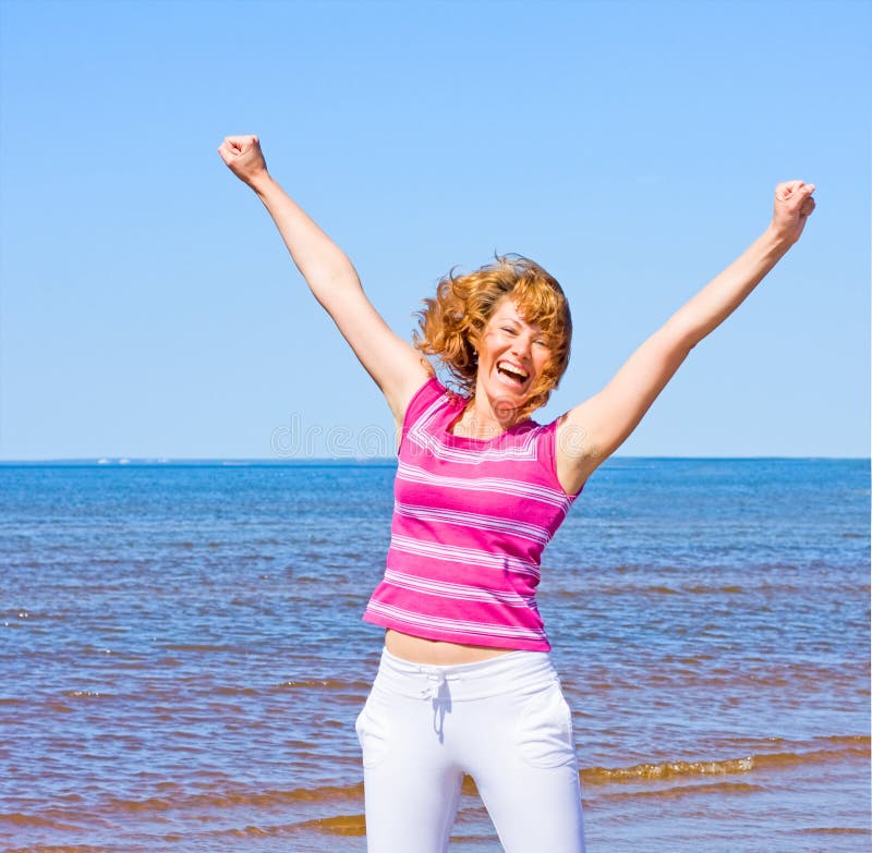 Joy stock photo. Image of ocean, outdoors, beautiful, lifestyle - 5333086