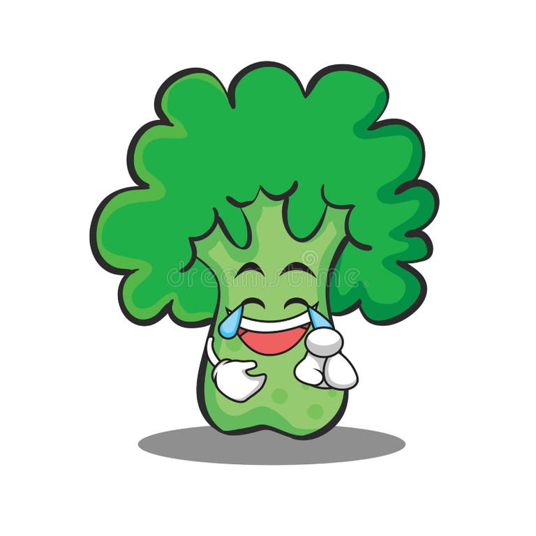 Joy Broccoli Chracter Cartoon Style Stock Vector - Illustration of ...