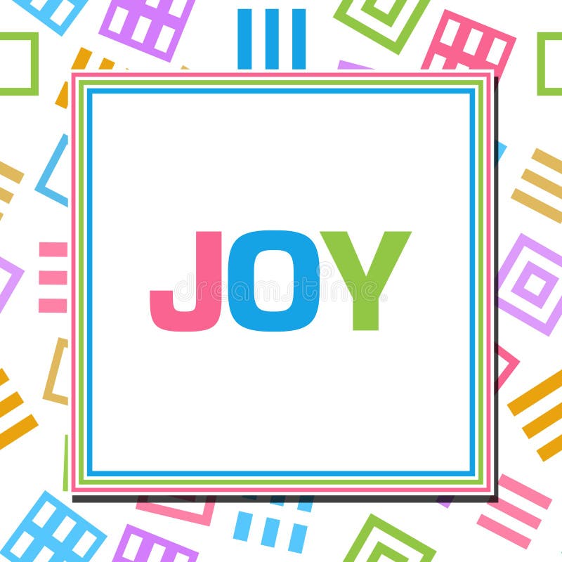 Joy Colorful Abstract Squares Stock Illustration - Illustration of ...