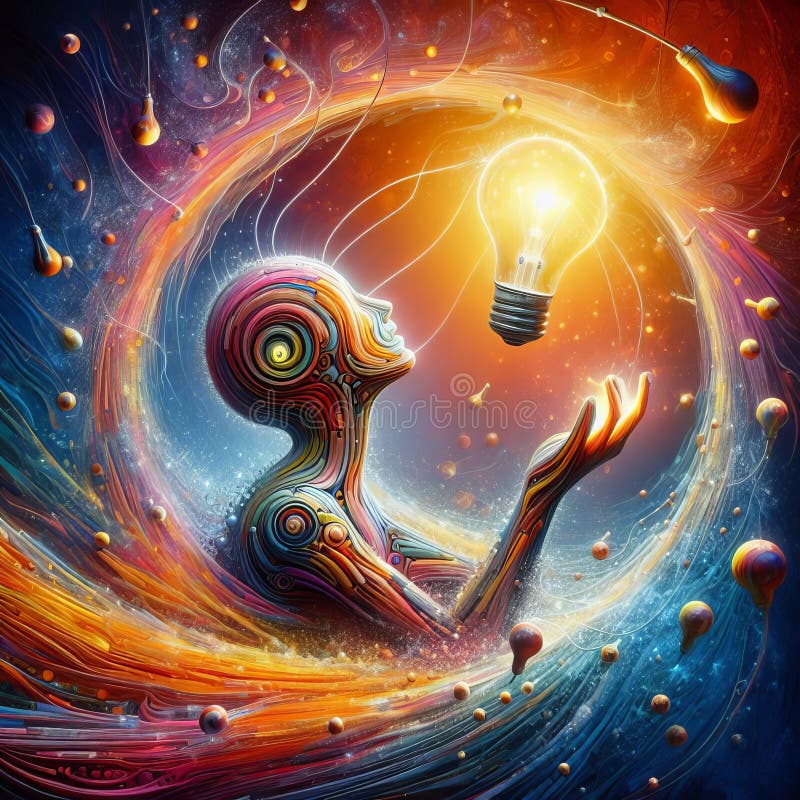 The Joy of Discovery a Stylized Abstract Representation of a Li Stock ...