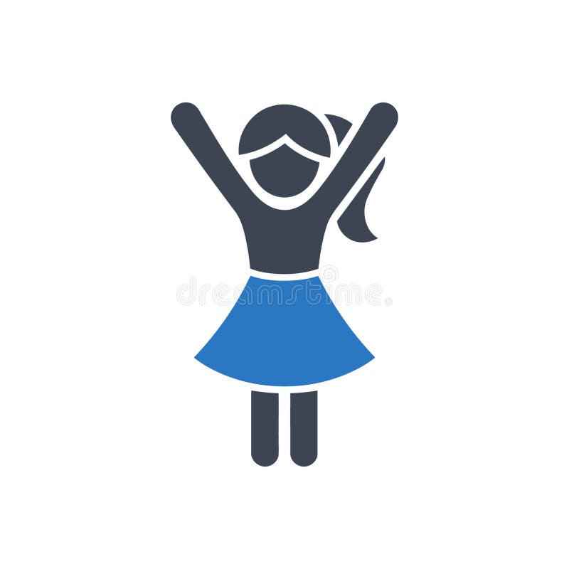 Joy and Excitement Icon stock vector. Illustration of arms - 376290120