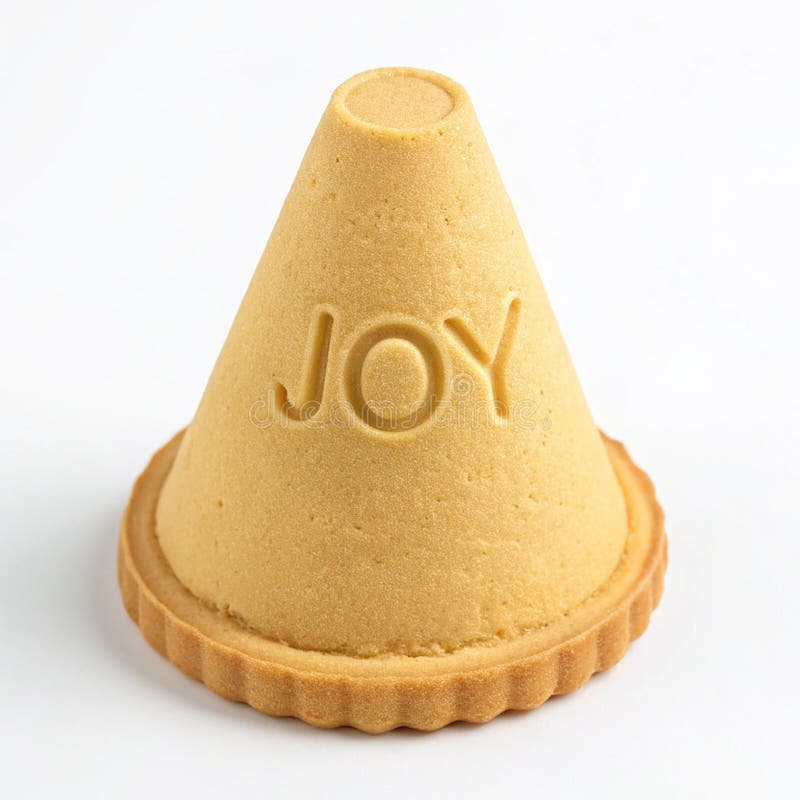 JOY 30 Flat Bottom Cake Cone Isolated on White Stock Illustration ...