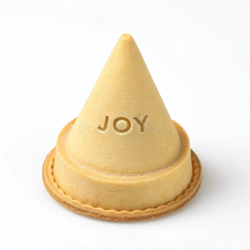 JOY 30 Flat Bottom Cake Cone Isolated on White Stock Illustration ...