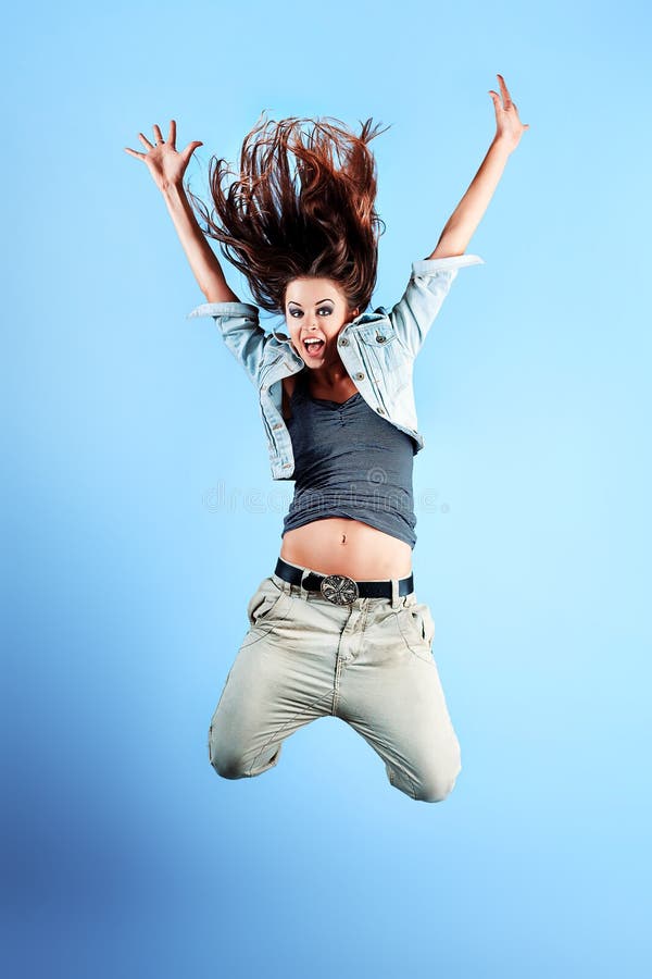 Joy fly stock photo. Image of dancing, casual, emotional - 22573216