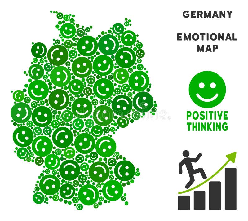 Vector Happy Germany Map Collage of Smileys Stock Vector - Illustration ...