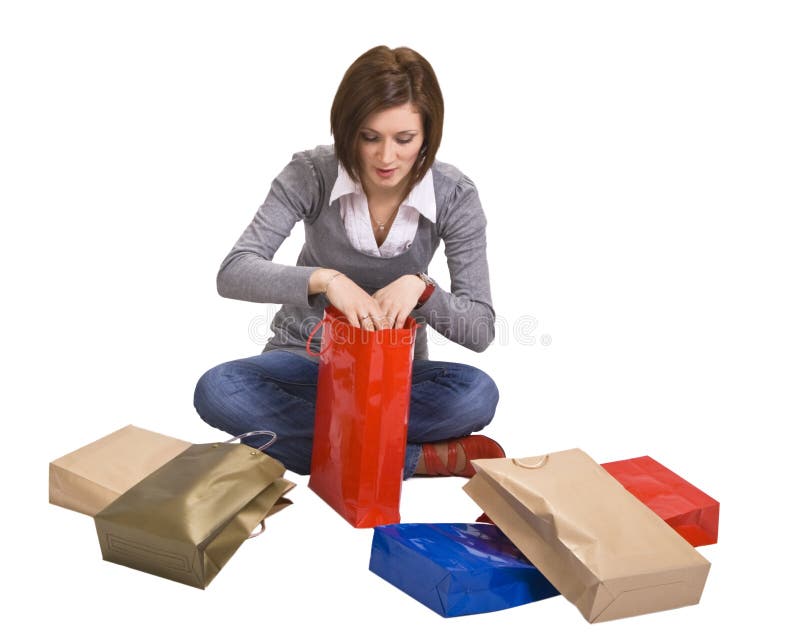 Searching for gifts stock image. Image of mature, claus - 16328691