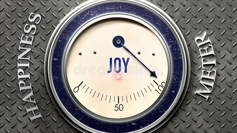 Joy and Happiness that is Hitting a Full Scale, Showing a Very High ...