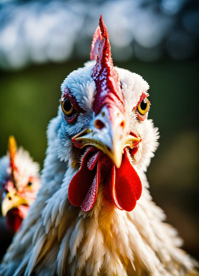 The Joy of Having Chicken in a Yard Stock Illustration - Illustration ...