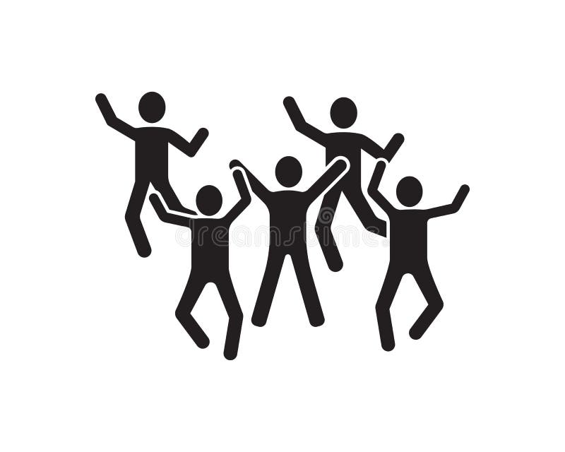 Joy Icon Logo Template stock vector. Illustration of stickman - 135841872