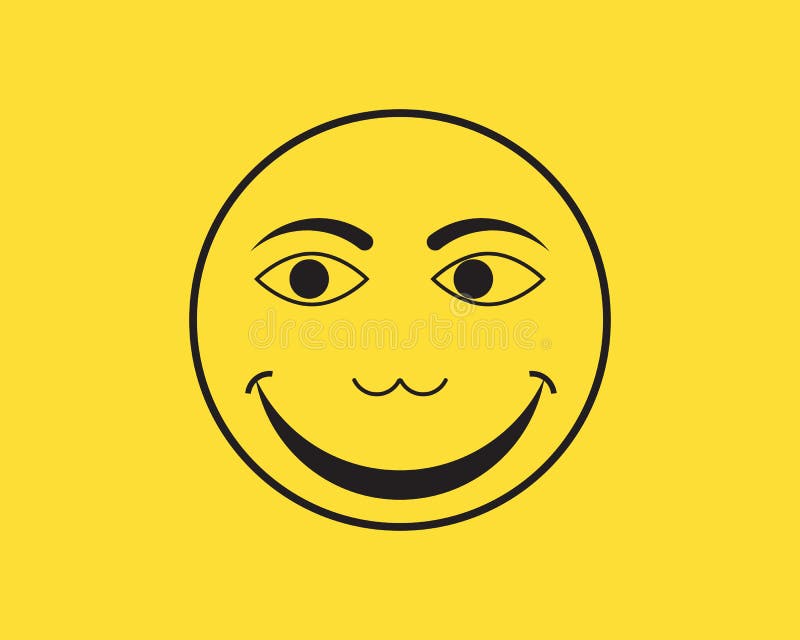 Joy Icon Logo Template stock vector. Illustration of happiness - 135841885