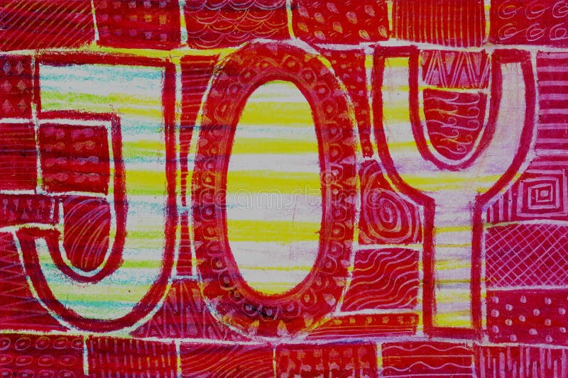 Joy. Inspiring words stock image. Image of scratch, pastel - 202686869