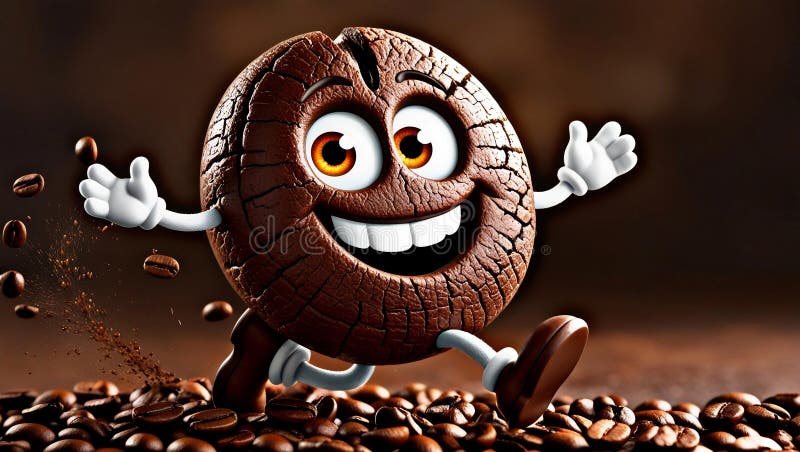 The Joy of Java Coffee stock illustration. Illustration of beans ...