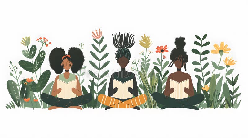 The Joy of Reading: Handcrafted Artwork of a Lady Studying and Learning ...