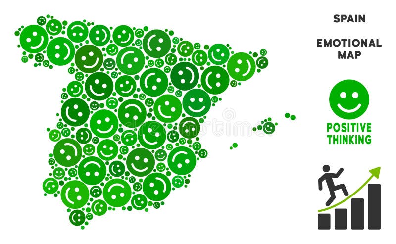 Vector Happy Spain Map Mosaic of Smileys Stock Vector - Illustration of ...