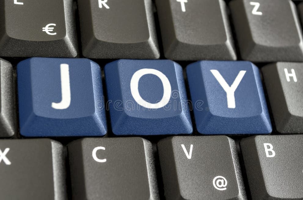 Joy Spelled on Computer Keyboard Stock Photo - Image of emotion ...