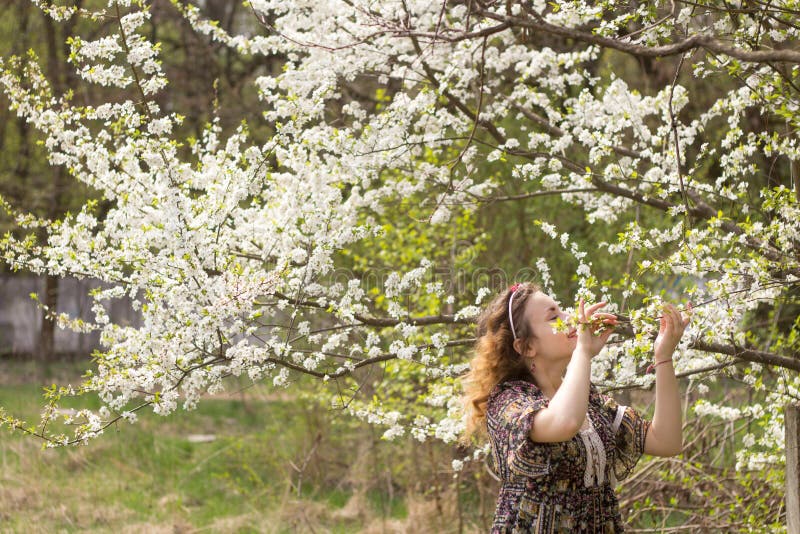 The joy of spring. stock photo. Image of happy, smile - 53857262
