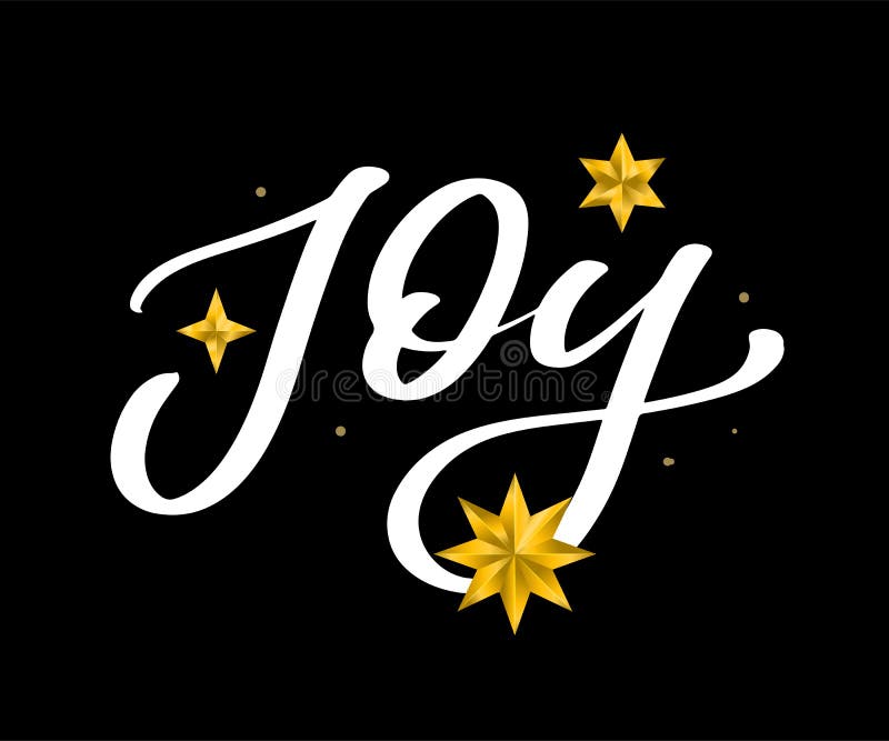 Joy Text Vector Written with an Elegant Typography. Stock Vector ...