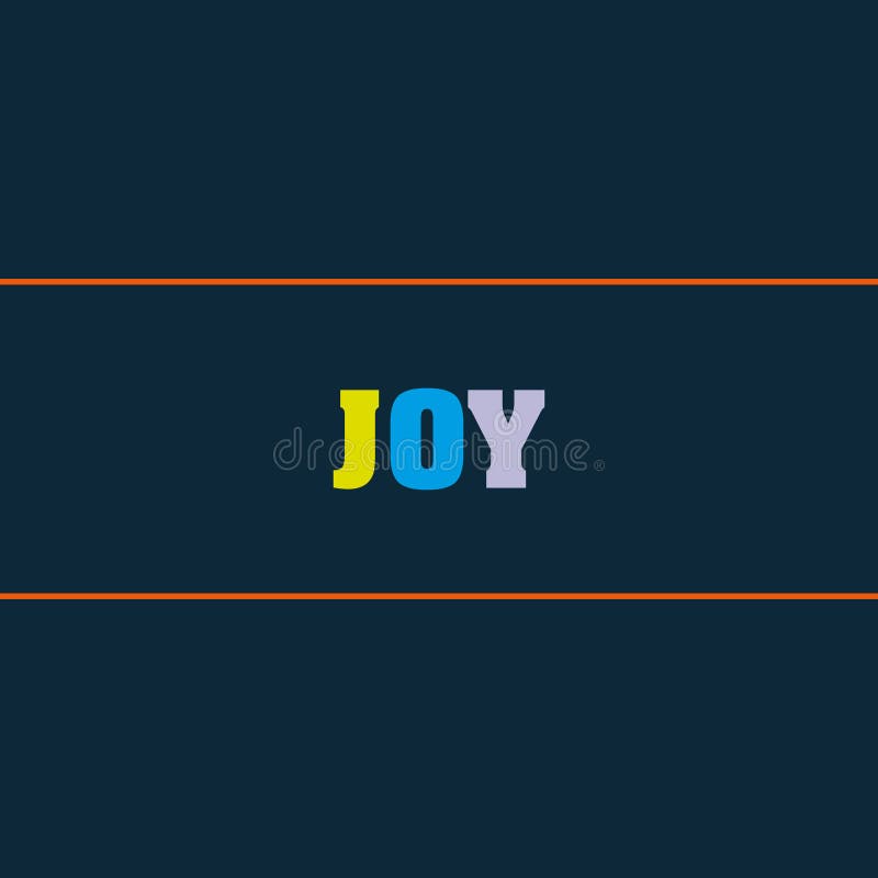 Joy word block on black stock illustration. Illustration of bliss ...
