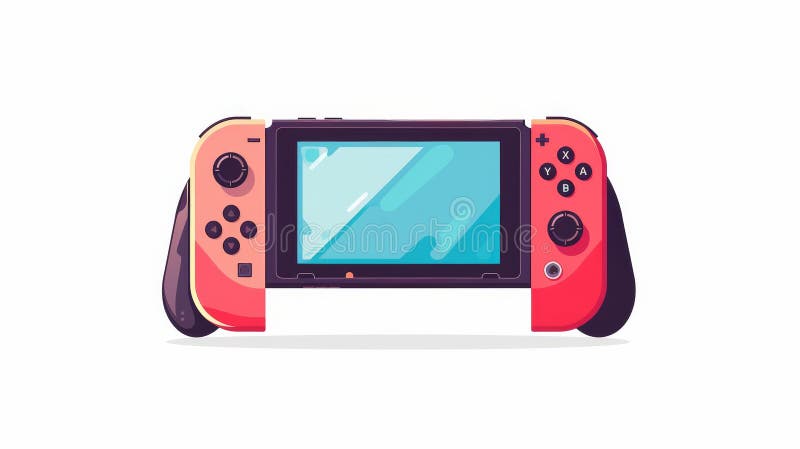 The Joycon Controller is Attached To a Video Game Console Screen. it is ...