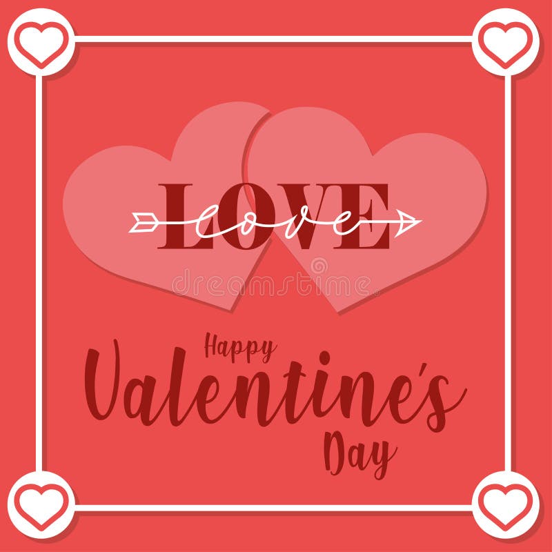 Joyeuse Carte De Voeux De La Saint-valentin Illustration de Vecteur ...