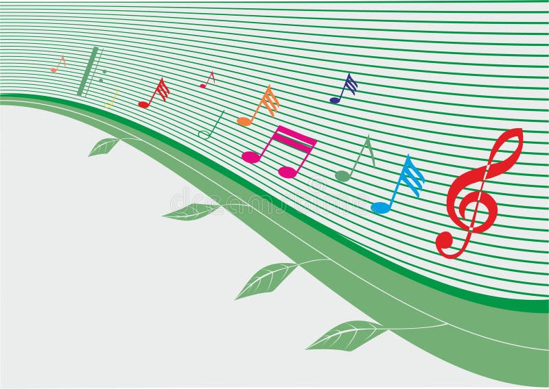 Joyeuse ligne musicale illustration de vecteur. Illustration of musique ...