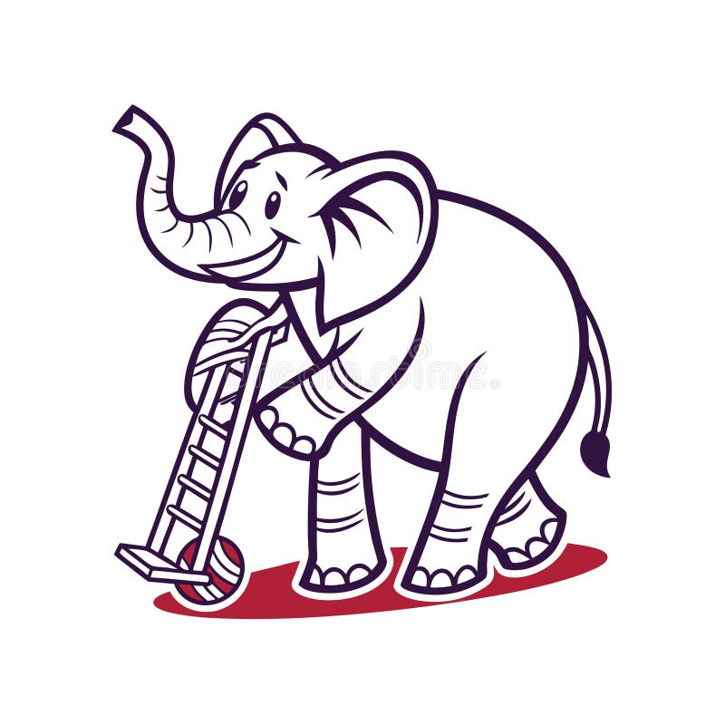 Elephants Joyful Bowling Adventure Stock Photo - Illustration of ...