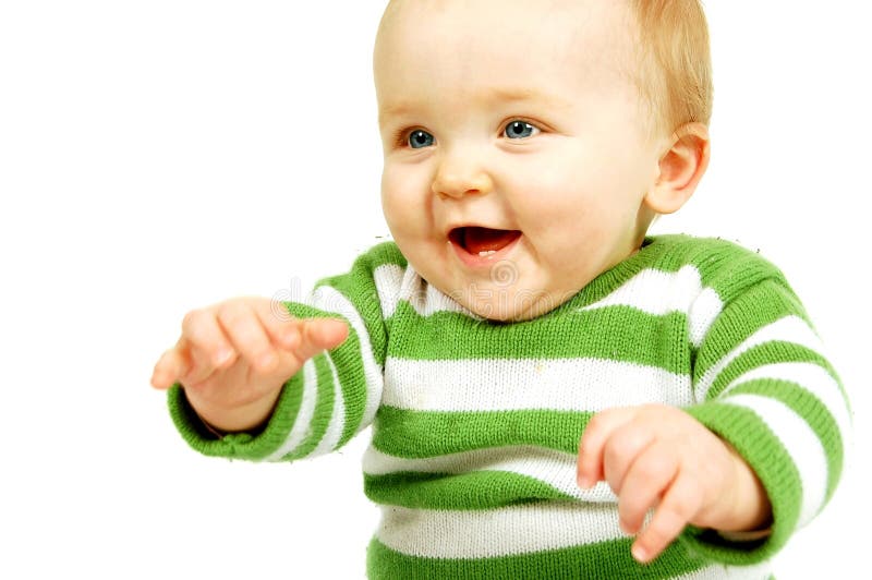 Joyful Baby stock image. Image of smile, skin, emotion - 7415931