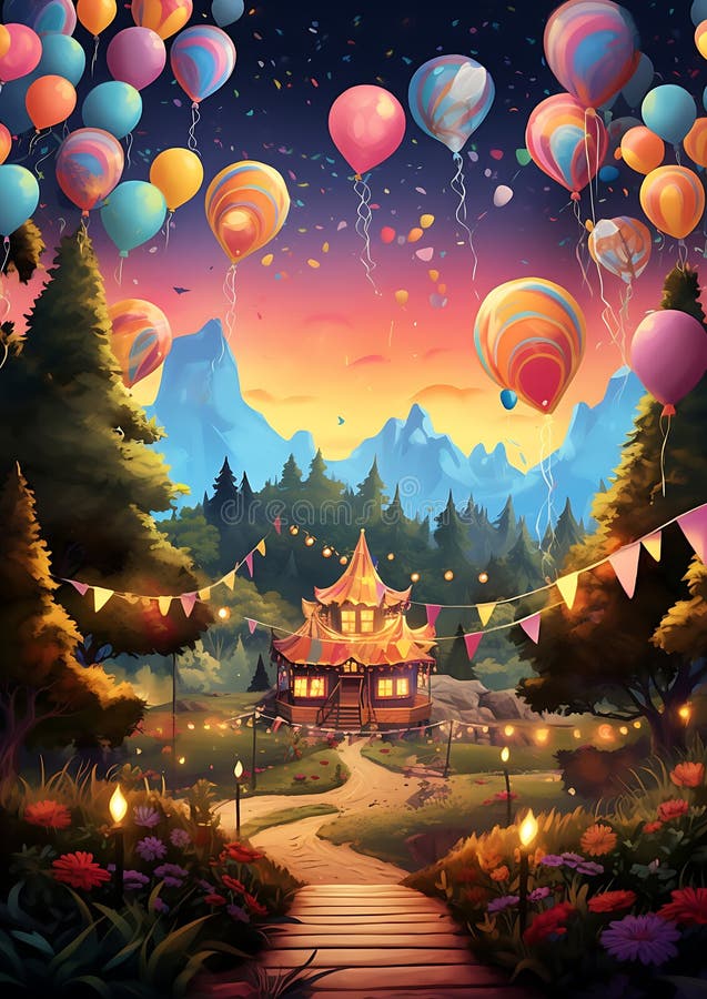 Joyful Backdrop Illustrations Stock Illustration - Illustration of ...