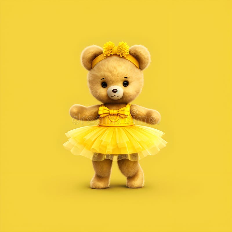 Joyful ballet bear scene stock illustration. Illustration of doodle ...