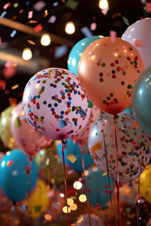Joyful Balloon Celebration Bright And Colourful Fun With A Bunch Of