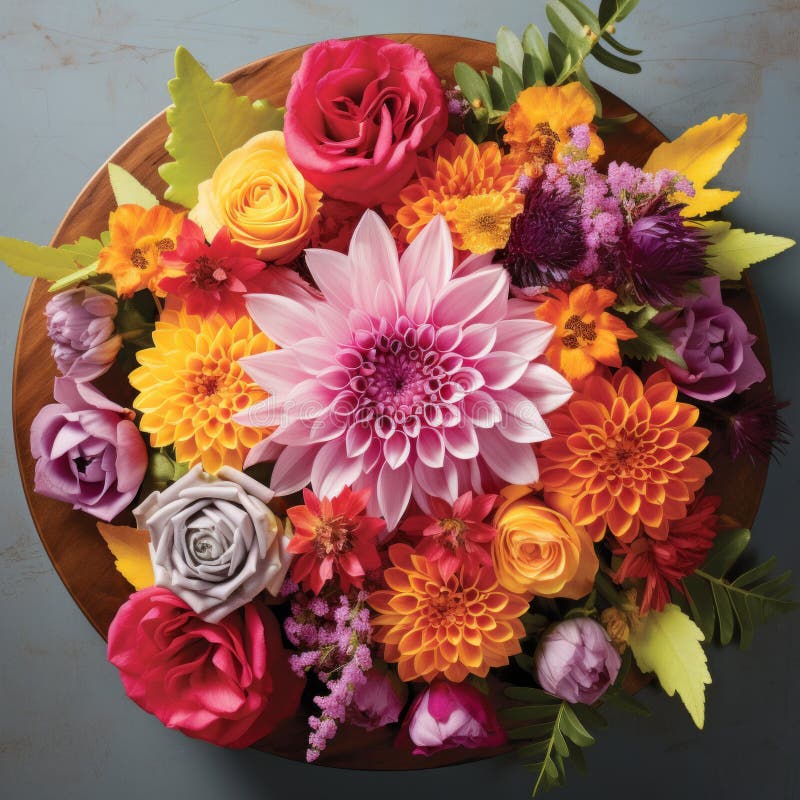 Joyful Blooms, a Mandala Featuring Blooming Flowers in a Vibrant and ...
