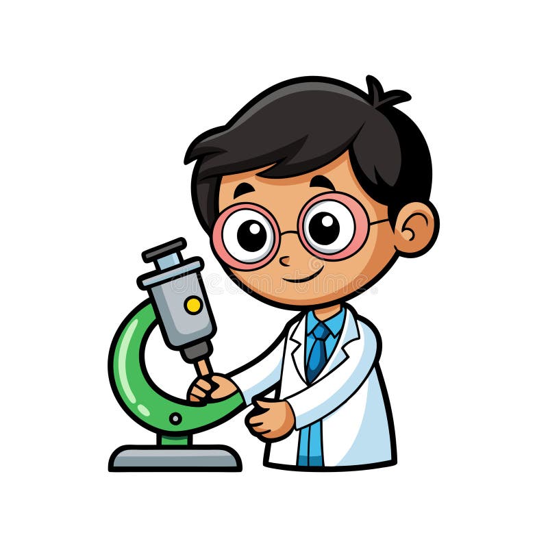 Joyful Boy Discovering Science Stock Vector - Illustration of curiosity ...