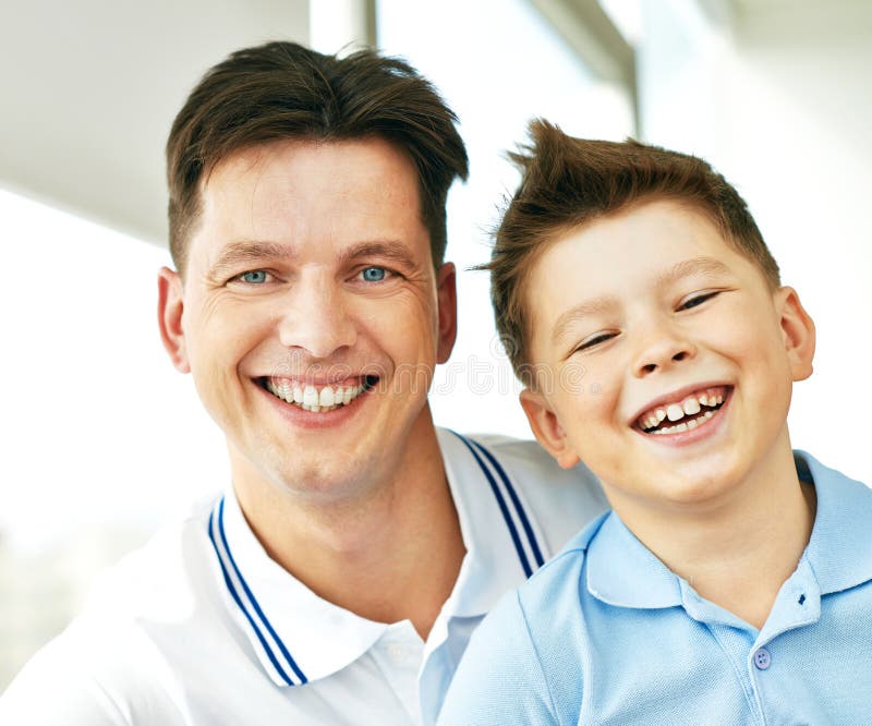 Joyful father and son stock image. Image of family, lifestyle - 57852553