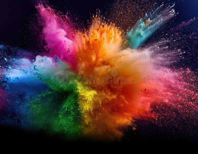 A Joyful Burst of Color Illustrates Stock Photo - Image of colorful ...