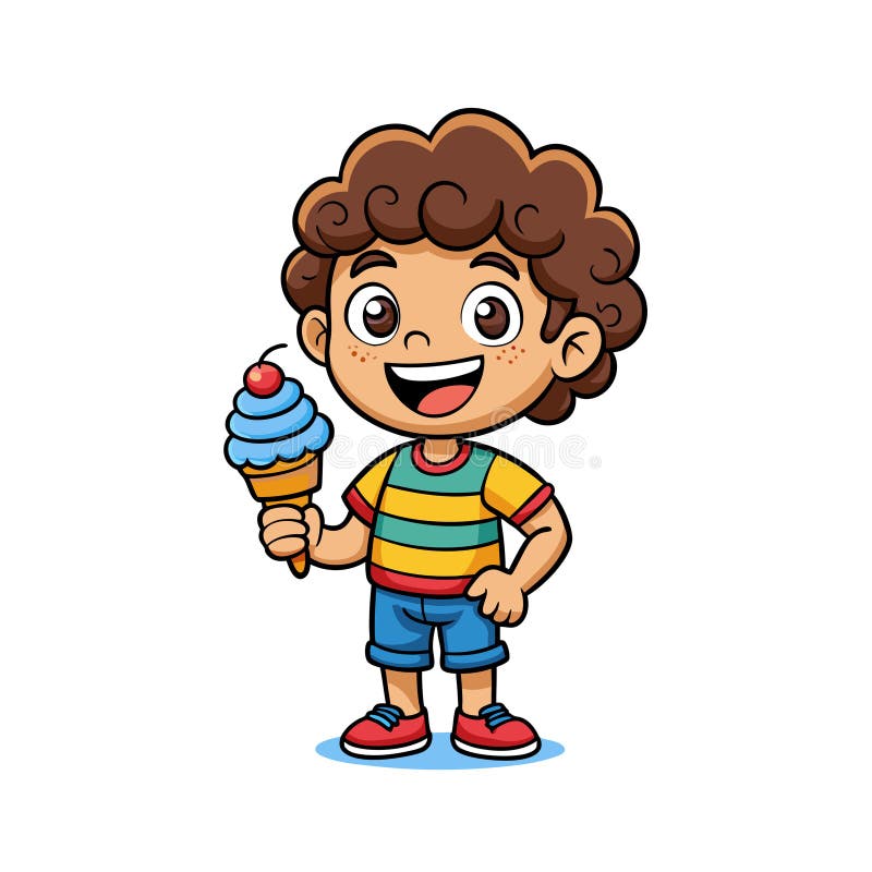 Joyful Cartoon Boy in Action Stock Vector - Illustration of playful ...