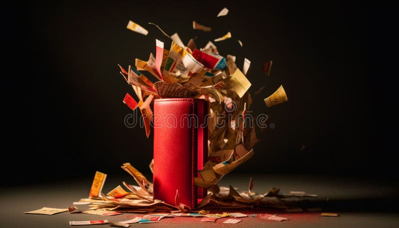 Joyful Celebration with Confetti, Gift, and Multi Colored Decorations ...