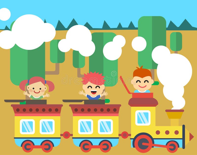 Kids Train Borders Stock Illustrations – 4 Kids Train Borders Stock ...